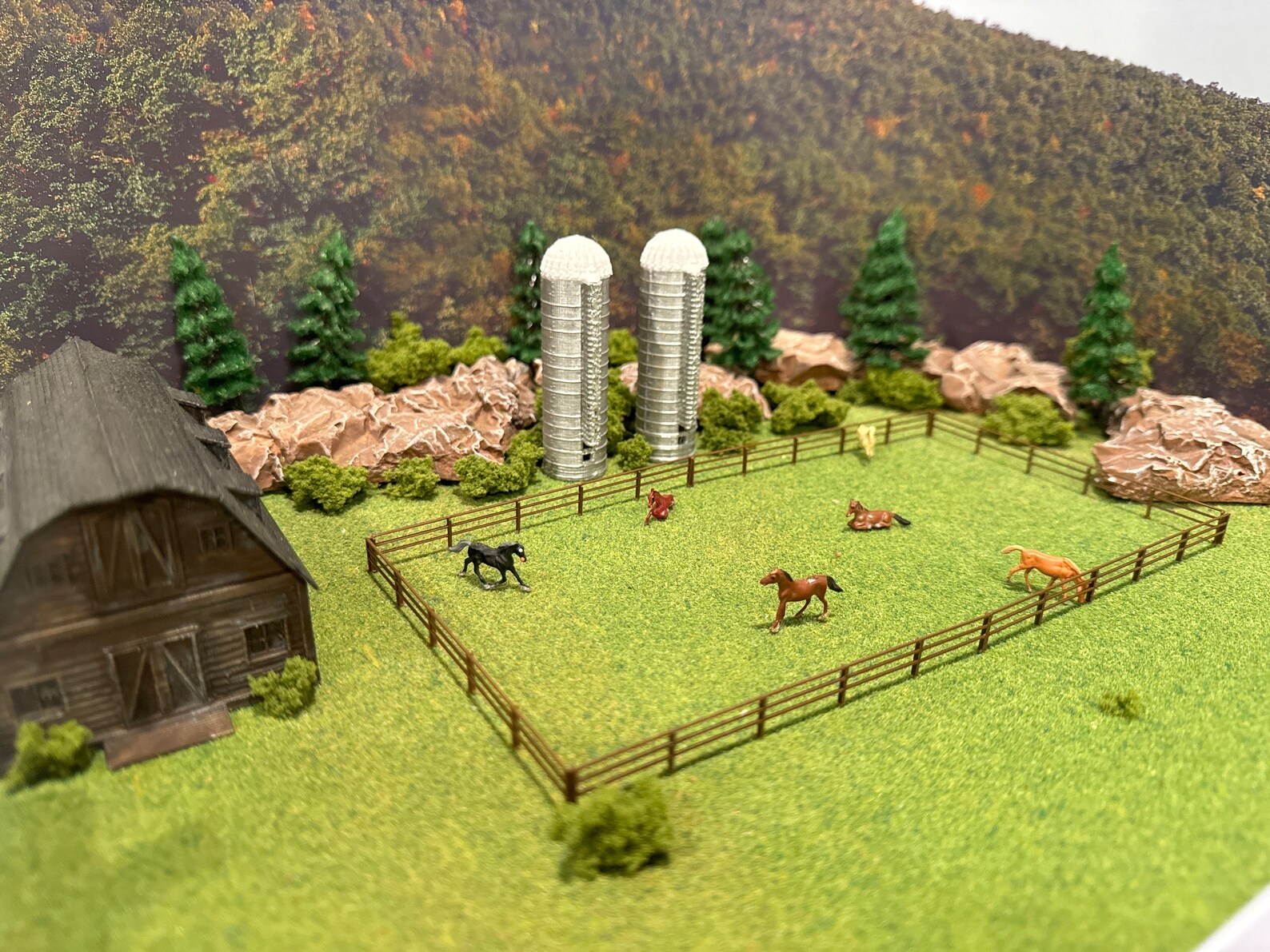 N Scale Pasture/farm Fence Green or Wooden - Etsy