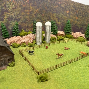 N Scale Pasture/farm Fence Green or Wooden - Etsy