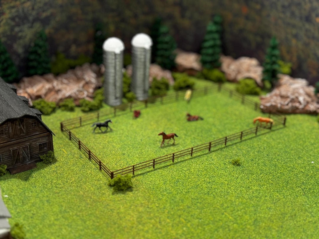 N Scale Pasture/farm Fence Green or Wooden - Etsy