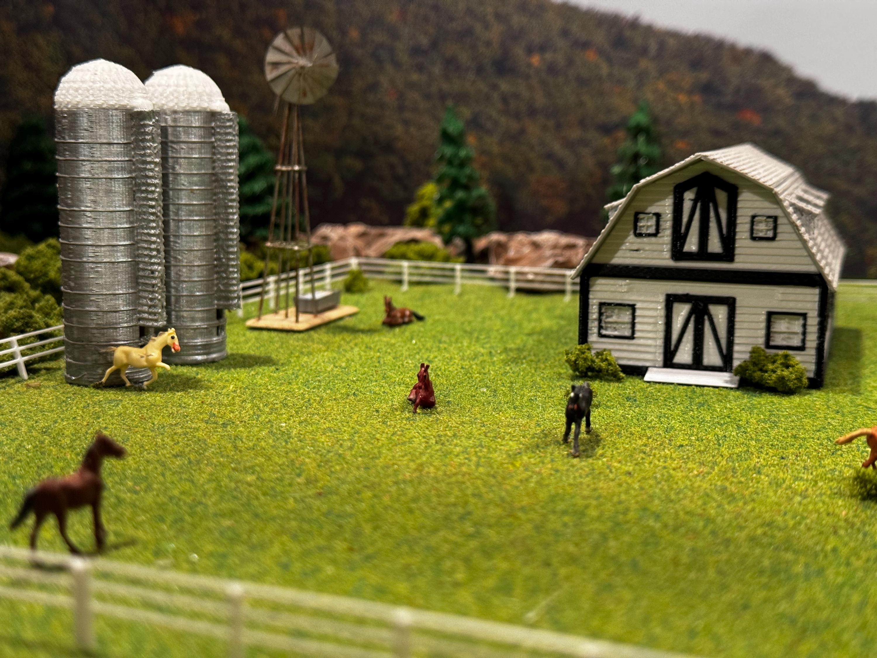 N Scale White Barn Set - Etsy