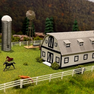 N Scale White Barn Set - Etsy