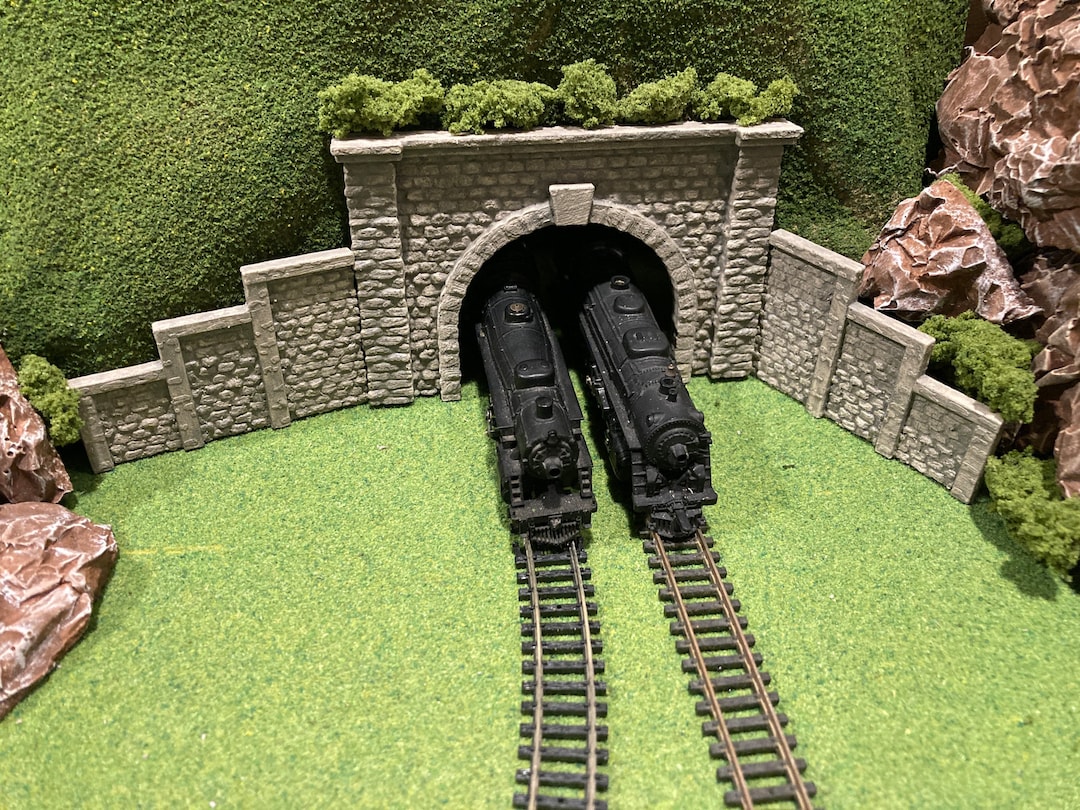 N Scale Double Tunnel With Side Walls - Etsy