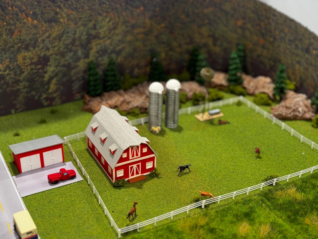 N Scale Red Barn Set - Etsy