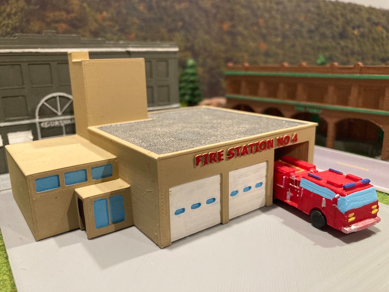 N Scale Fire Station Kit - Etsy