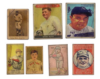 Babe Ruth Reprint Cards - Etsy