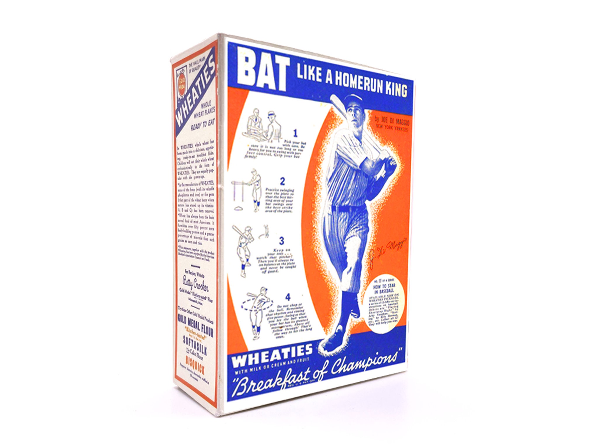 1937 Wheaties Cereal Box With Joe Dimaggio Baseball Nostalgia - Etsy