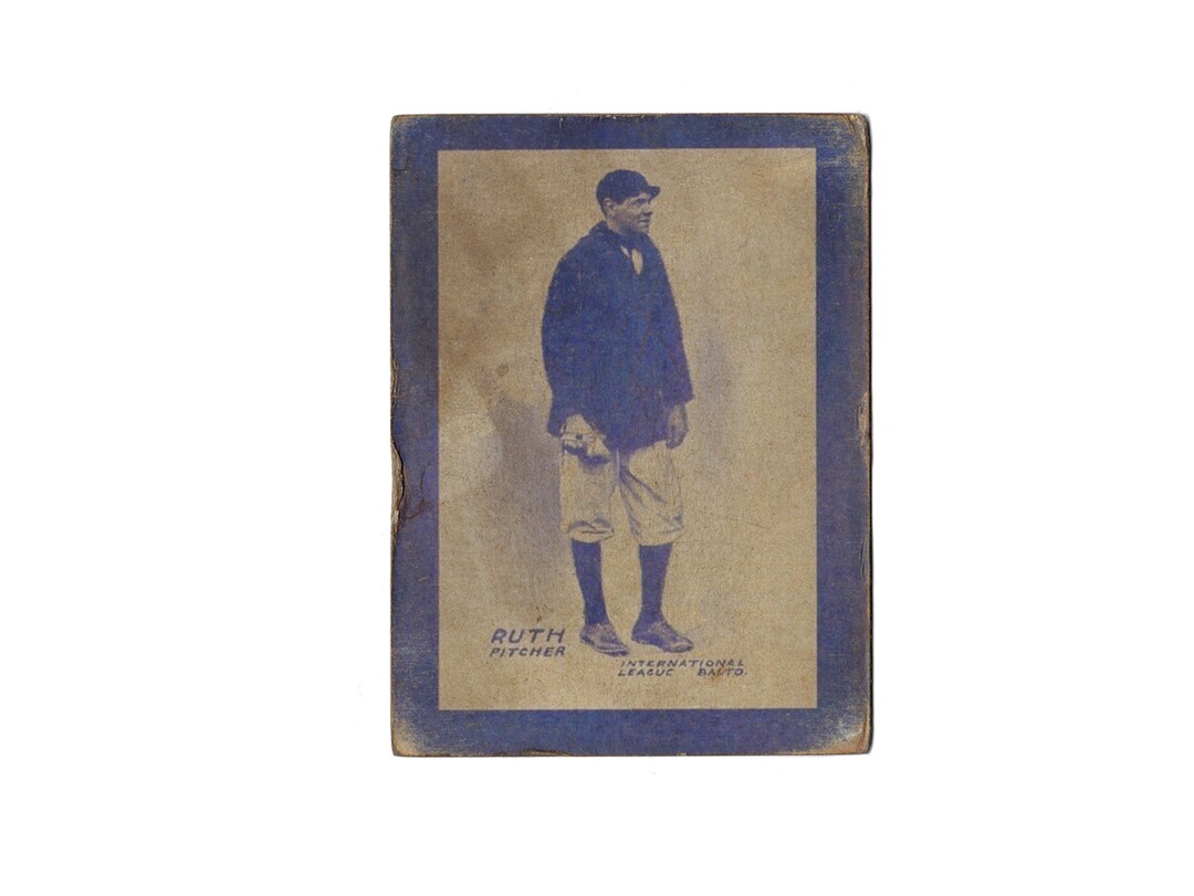 1914 Babe Ruth Baltimore News Reprint Aged Baseball Card - Etsy