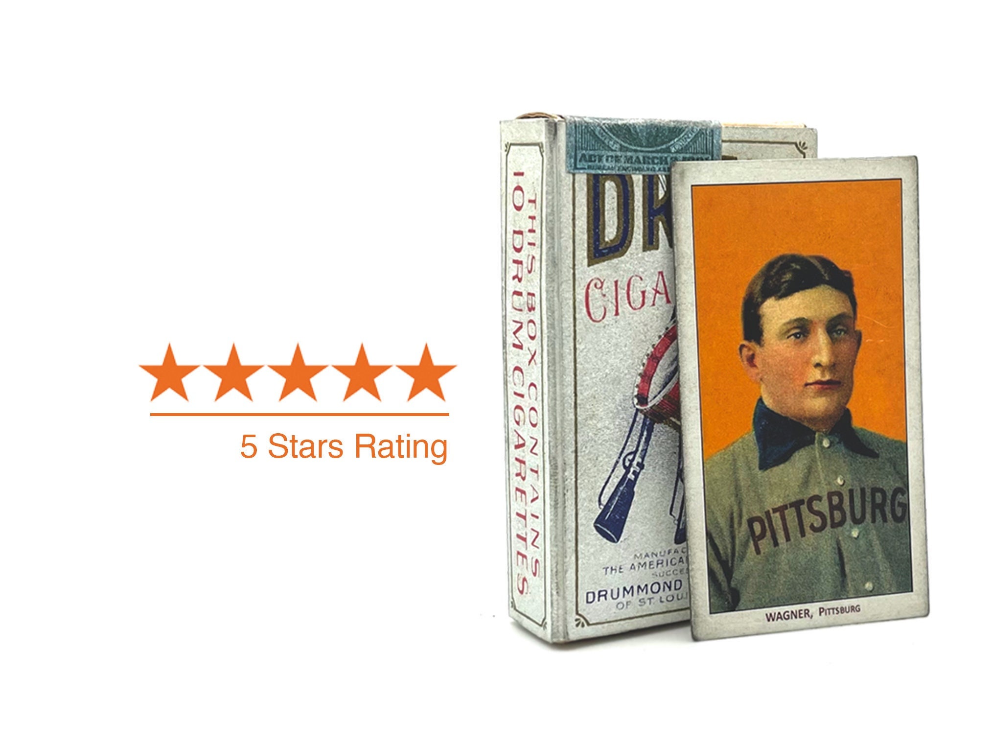 1909 T206 Honus Wagner Drum Cigarette Tobacco Pack Replica RP - Etsy