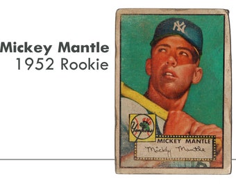Mickey Mantle Reprint Card - Etsy