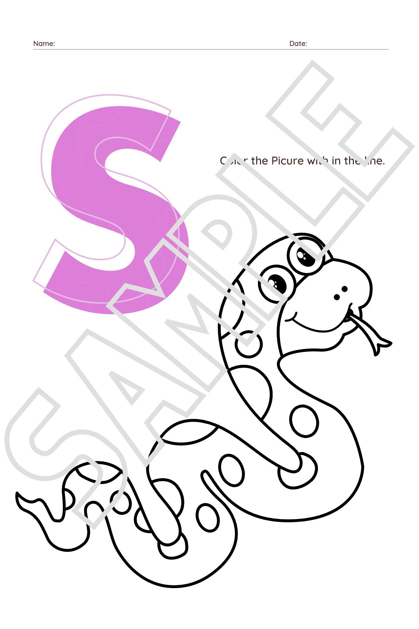 Letter Coloring - Etsy