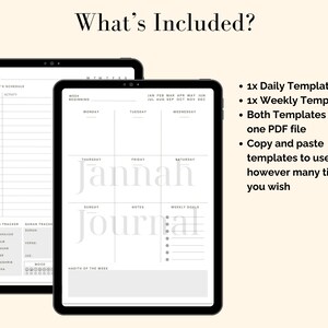 Muslim Daily and Weekly Planner Template for Goodnotes | Islamic ...