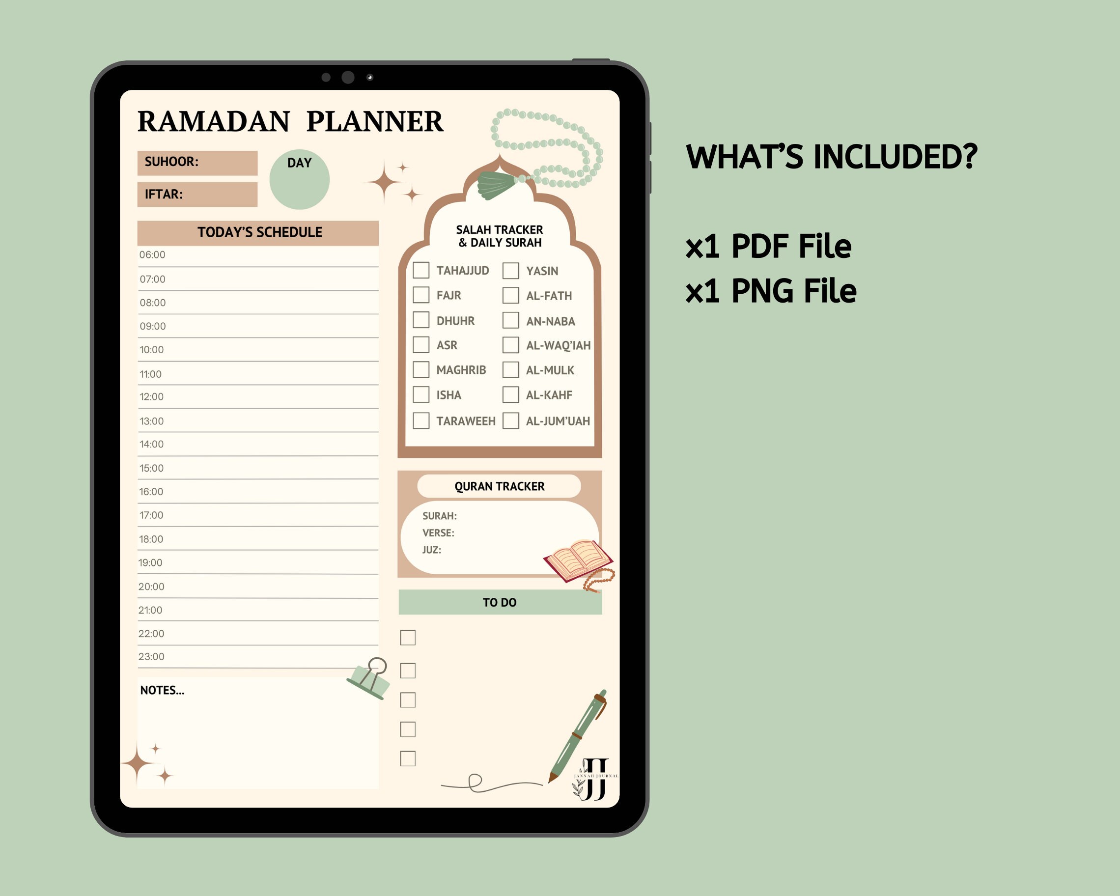 Digital Ramadan Daily Planner Islamic Ramadan Notepad Printable - Etsy