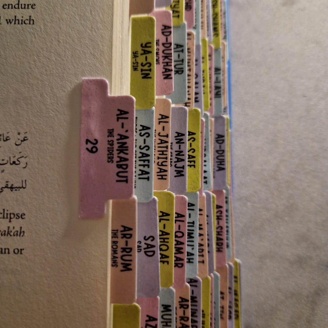 Quran Surah Tabs, Quran Tagging, Quran Tracker, Islamic Bookmarks ...