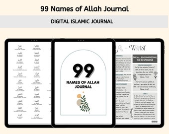 99 Names of Allah Journal | A5 Islamic Planner | Muslim Journal for ...