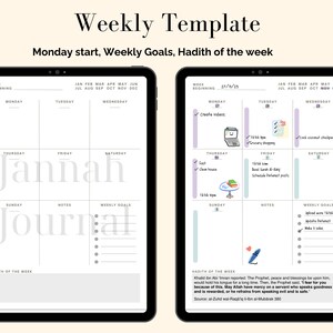 Muslim Daily and Weekly Planner Template for Goodnotes | Islamic ...