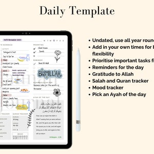Muslim Daily and Weekly Planner Template for Goodnotes | Islamic ...