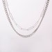 Chic Double Layered Silver Chain Necklace Paperclip and Cuban Curb ...