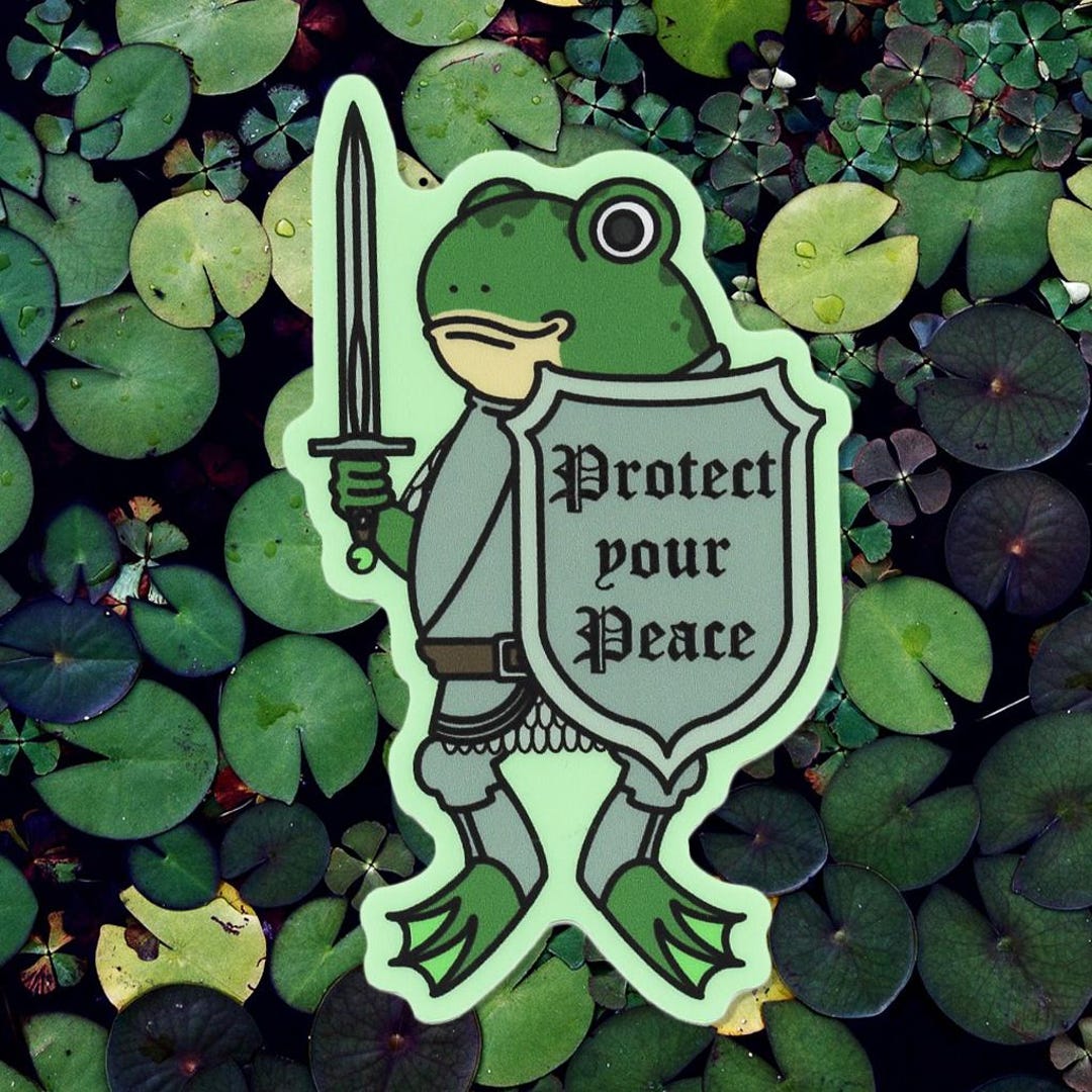 Protect Your Peace Frog 3” Matte Die-cut Sticker - Etsy