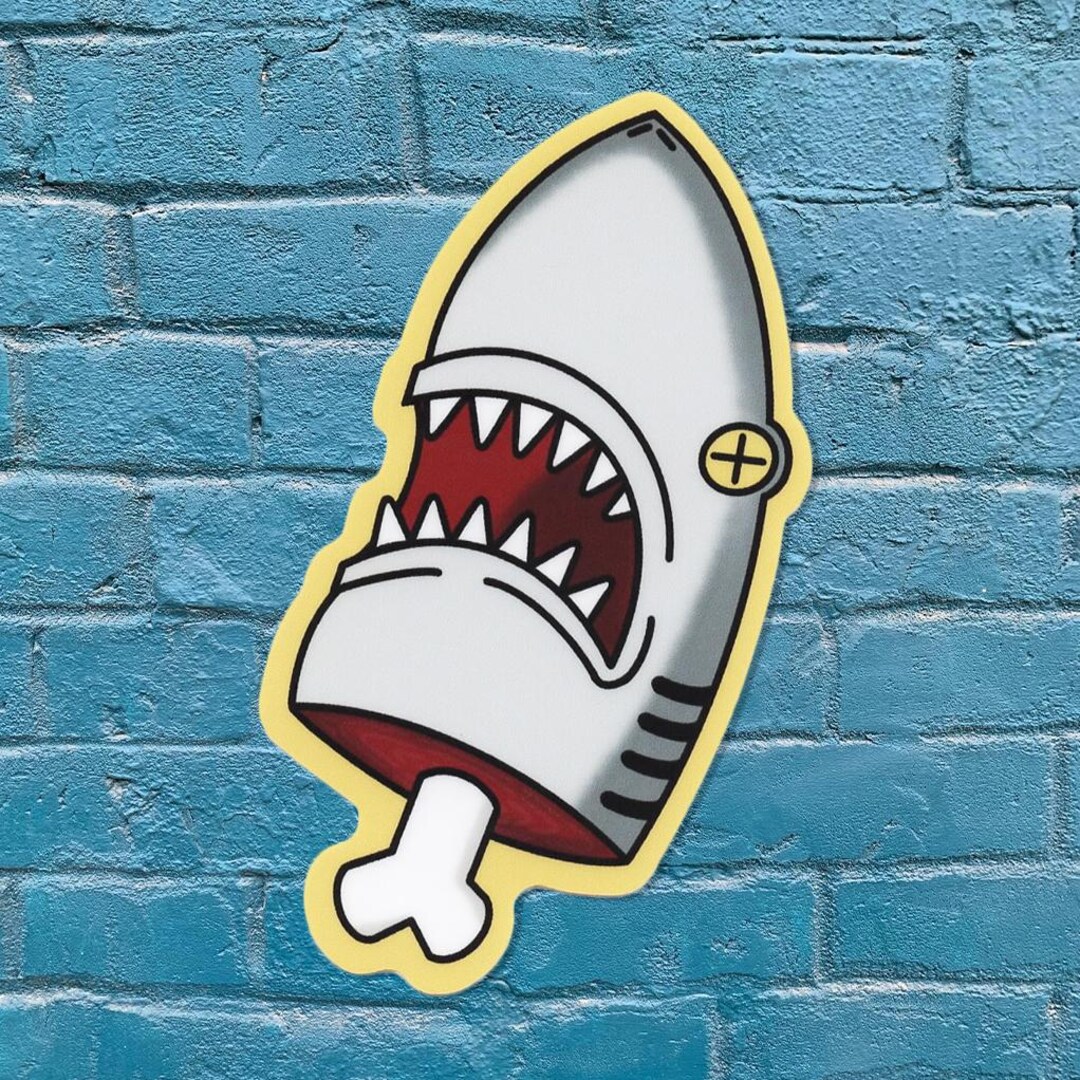 RIP Shark Kabob Vinyl 3" Matte Die-cut Sticker - Etsy