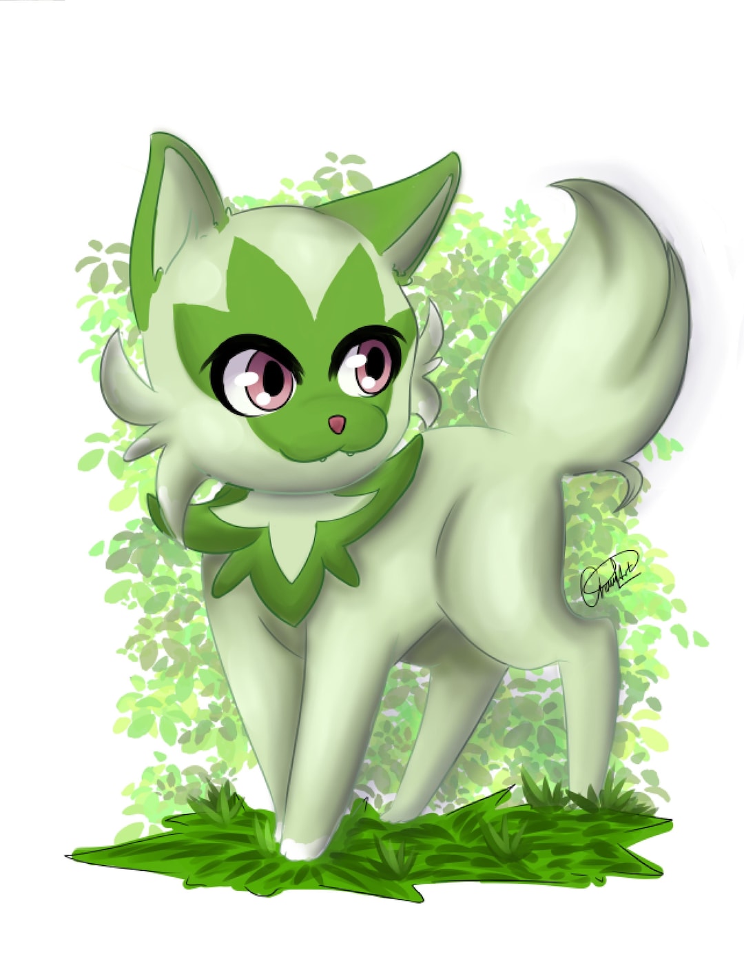 Poster Sprigatito Novena Generación Pokémon - Etsy