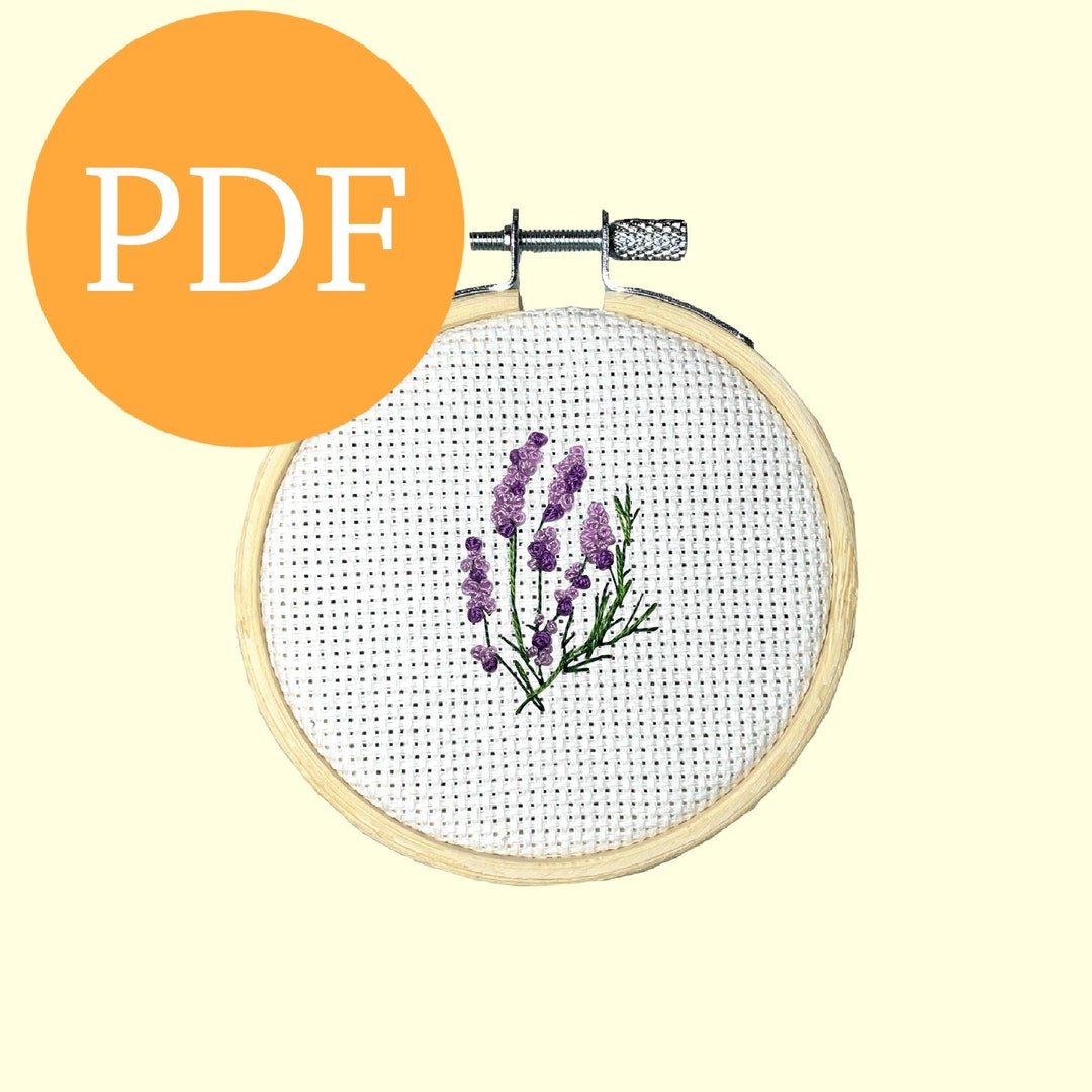 Mini Lavender Digital Download Cross Stitch Pattern - Etsy