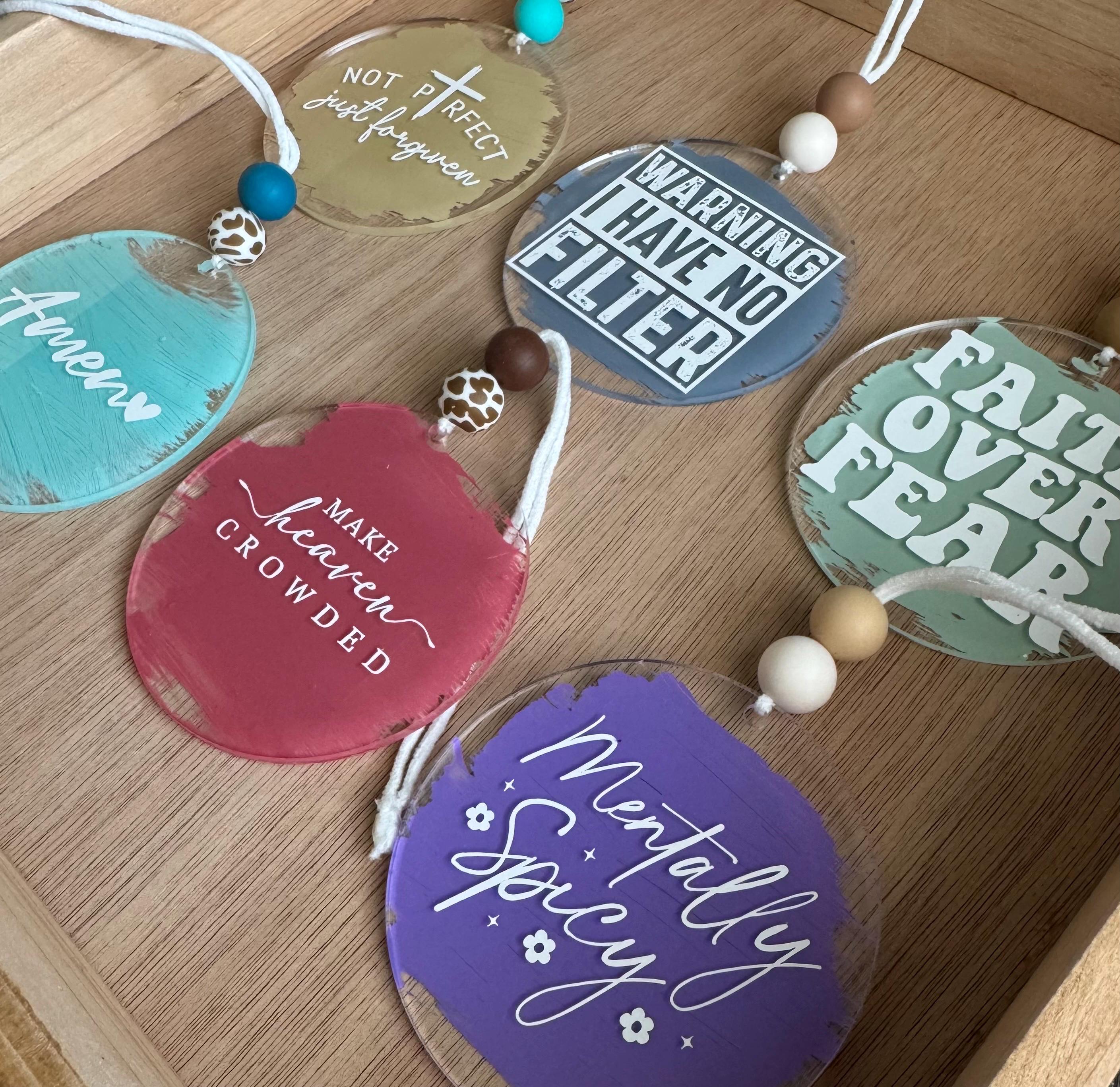 Acrylic Car Charm | Car Accessories | Rearview Mirror Accessory | Car ...