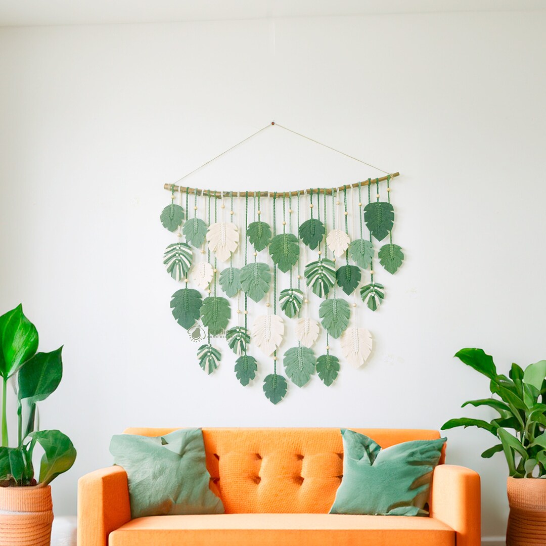 Albo Monstera Leaf Wall Hanging, Leaf Wall Hanging, Boho Wall Decor ...