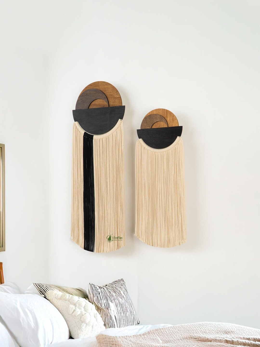 Overhead Board Wall Decor, Bedroom Wall Art, Boho Home Decor, Fiber ...