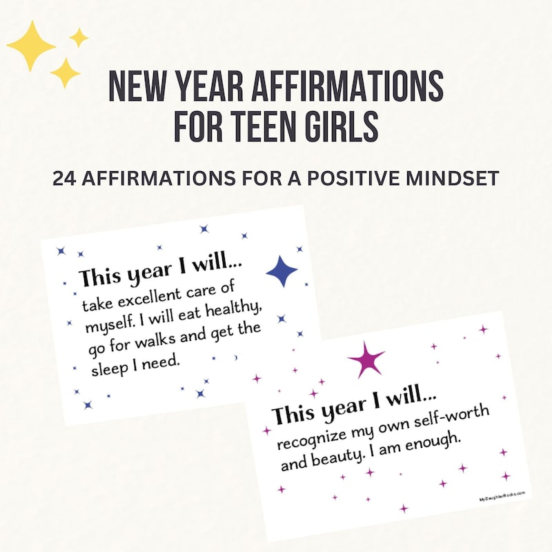 Teen Girl Affirmation Cards - Etsy