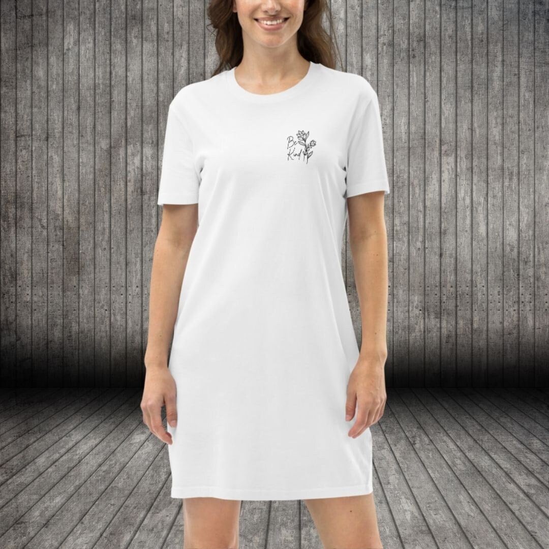 Organic Cotton Nightgown, Be Kind Cotton Night Shirt, Sleep Shirts for ...