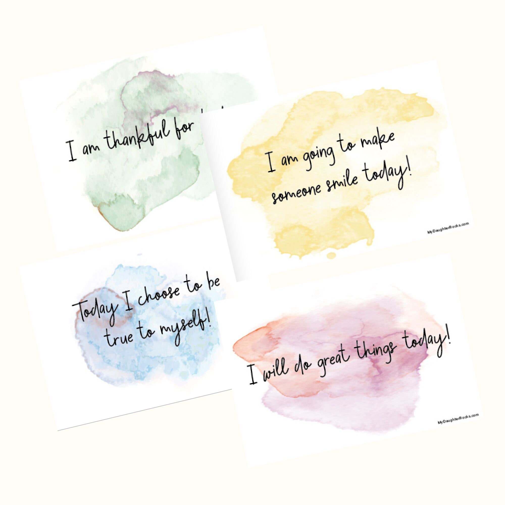 Affirmation Cards Printable for Teenage Girls, Positive Encouragement ...