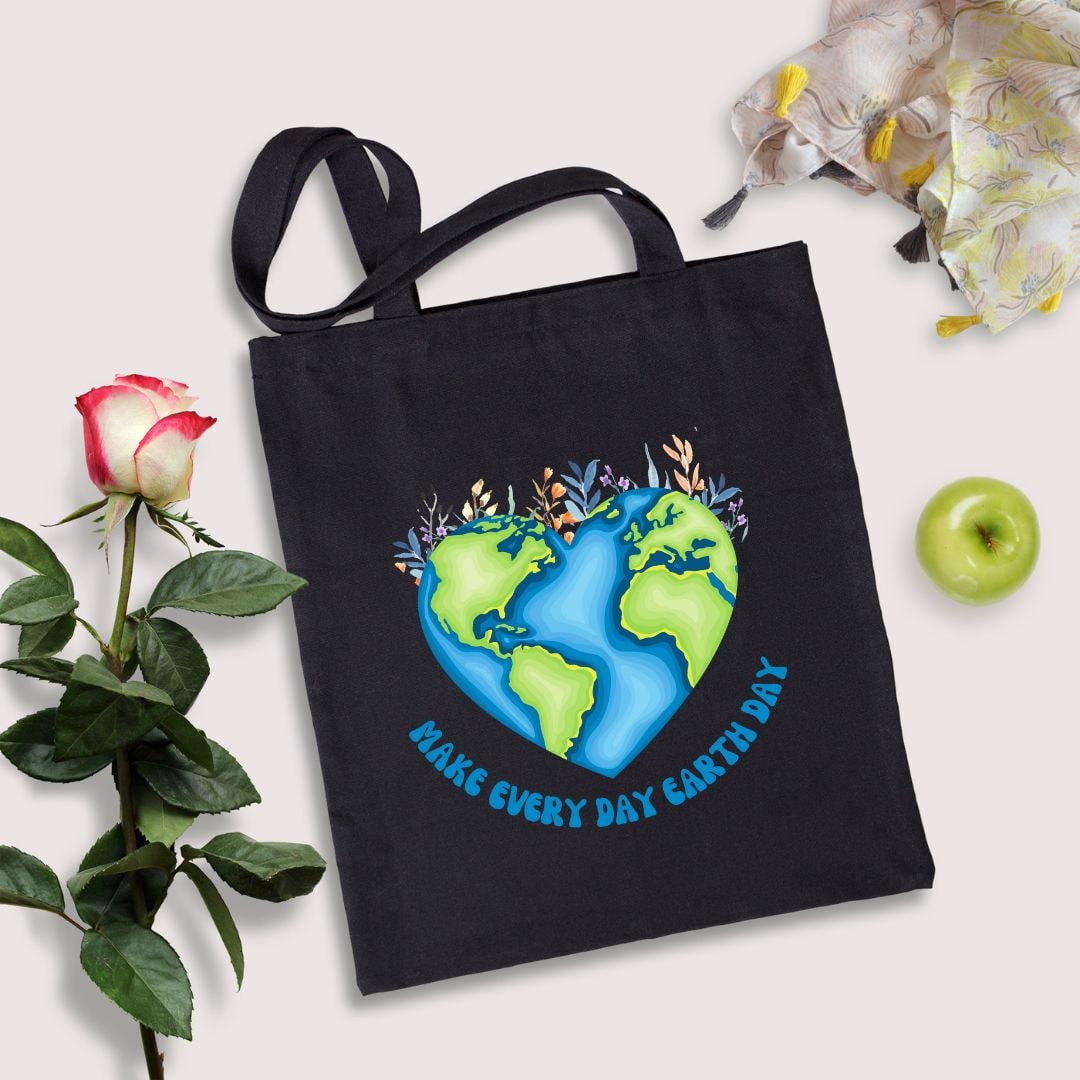 Make Every Day Earth Day Tote Bag, Earth Day Gift, Eco-friendly Beige ...