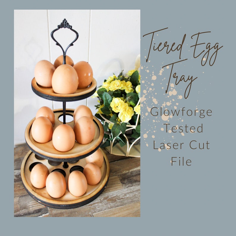 Fresh Egg Tiered Tray SVG File Laser Ready INSTANT DOWNLOAD - Etsy