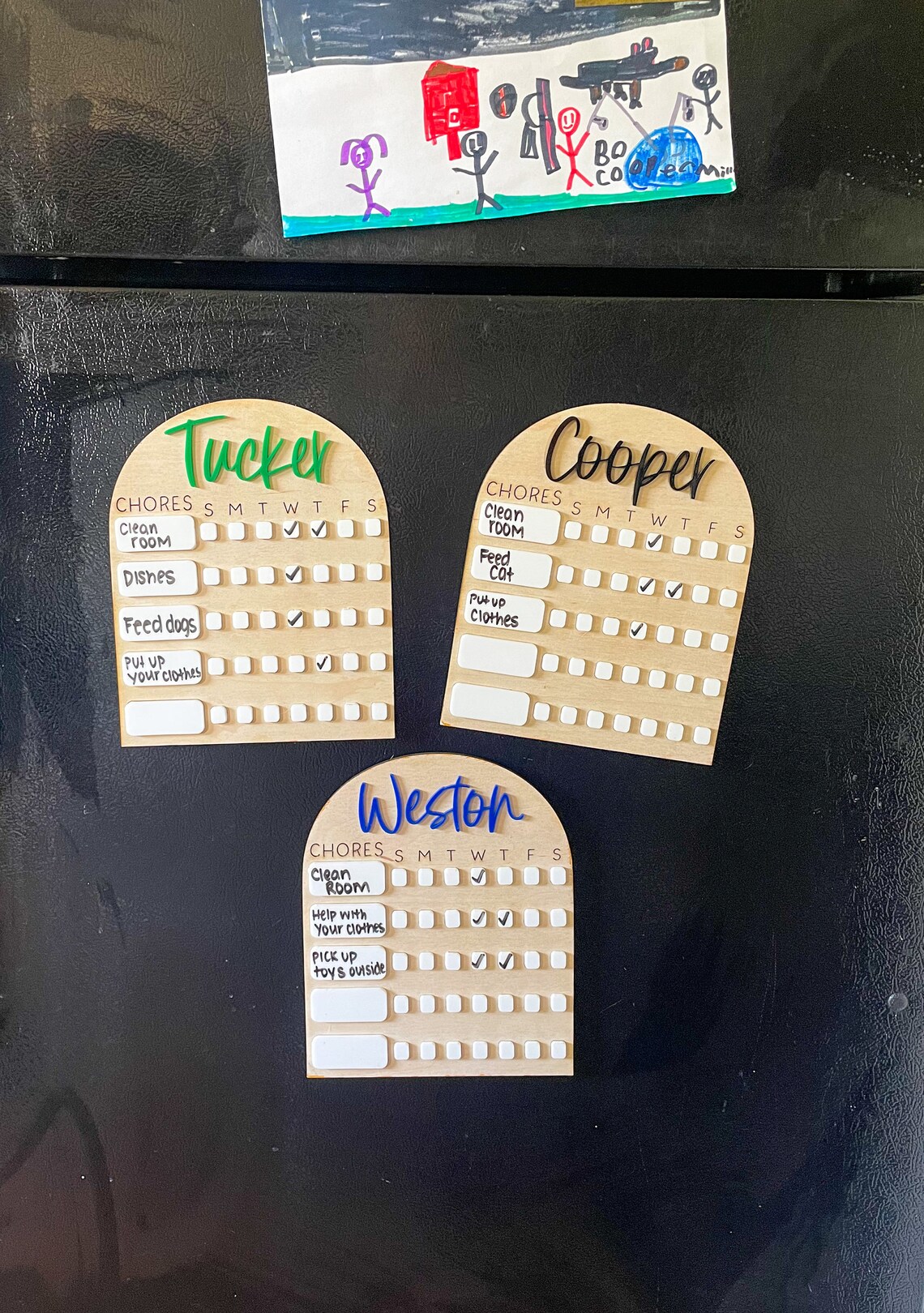 Kid's Chore Chart Laser Sign SVG File Laser Ready INSTANT DOWNLOAD - Etsy