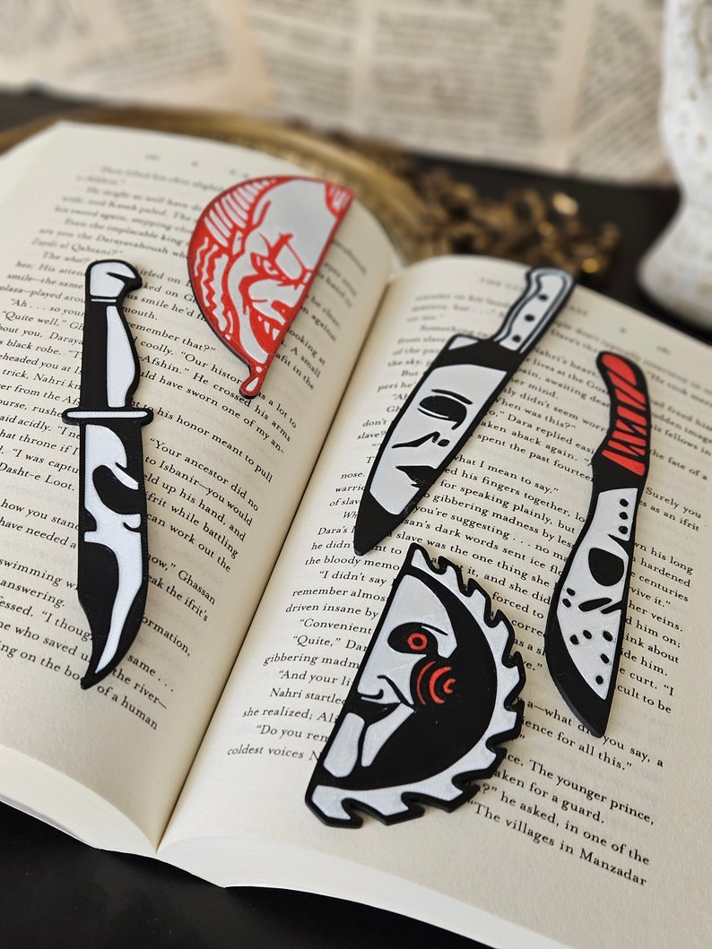 Horror Bookmarks 3D Printed Famous Horror Characters - Etsy