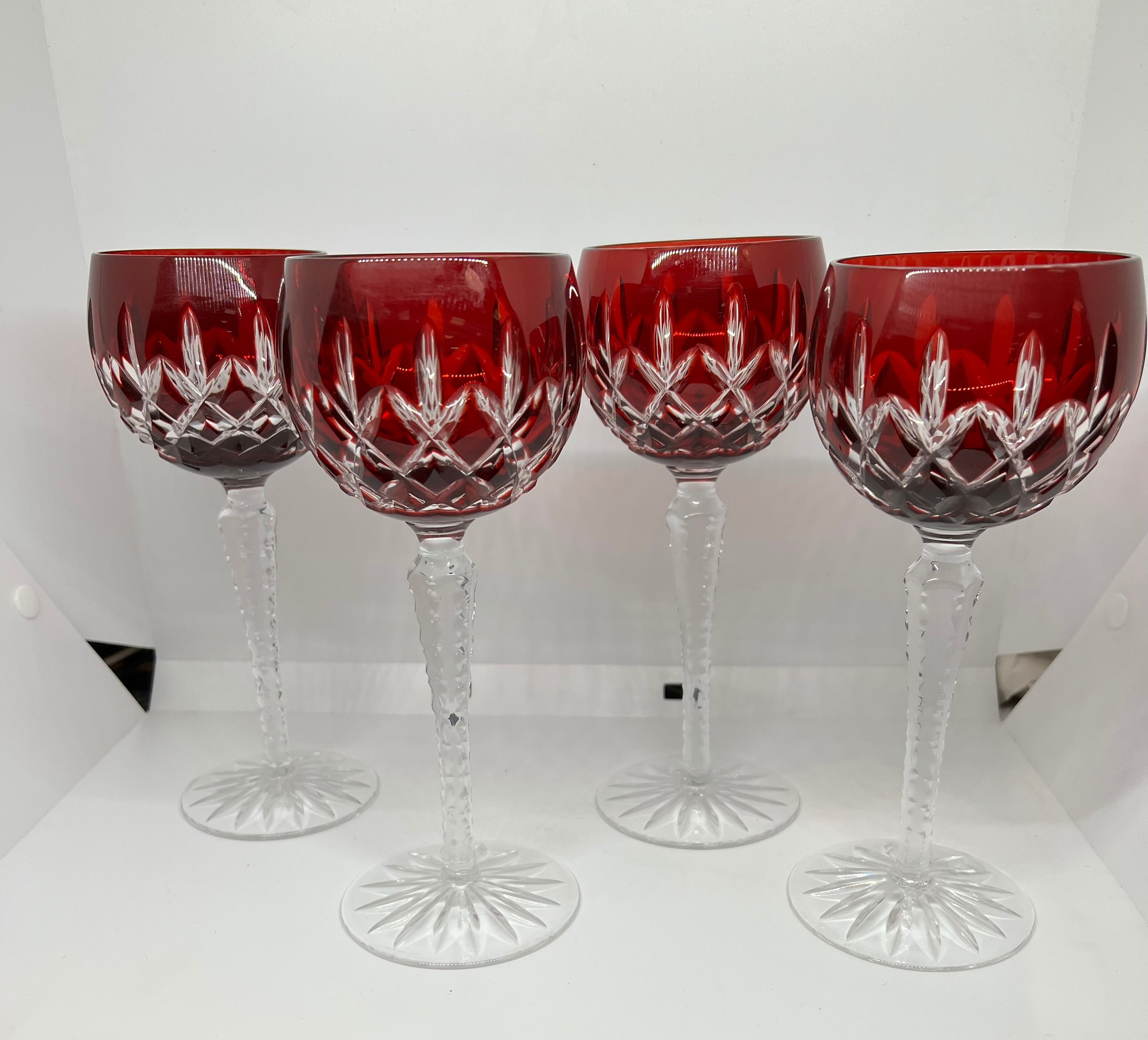 Four Sets Ajka Crystal Arabella Long Stemmed Hock Wine Glasses - Etsy