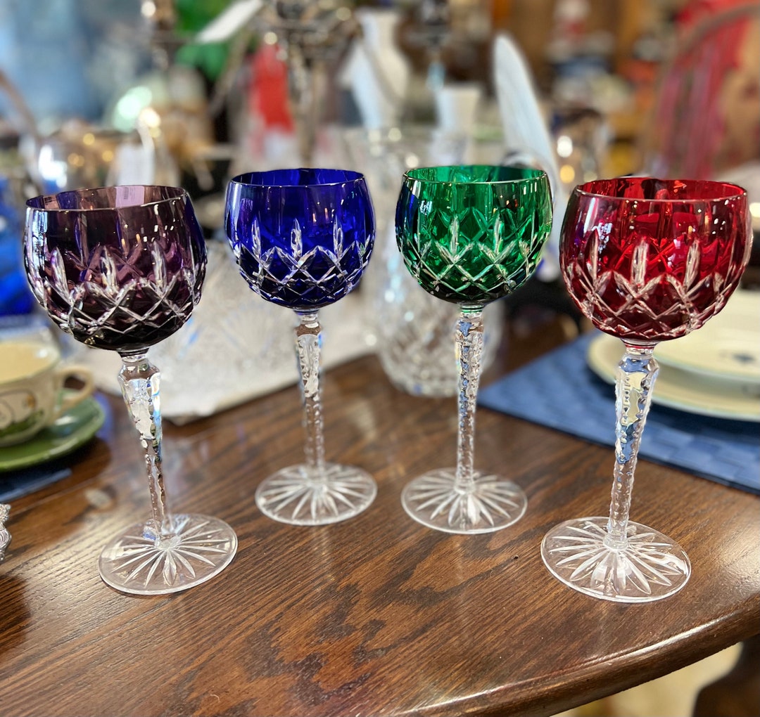 Four Sets Ajka Crystal Arabella Long Stemmed Hock Wine Glasses - Etsy