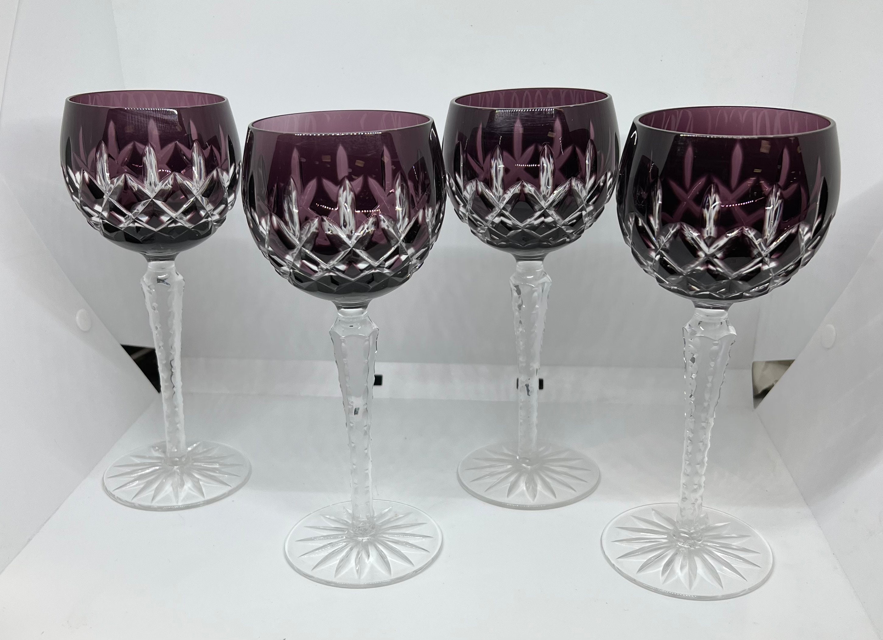 Four Sets Ajka Crystal Arabella Long Stemmed Hock Wine Glasses - Etsy