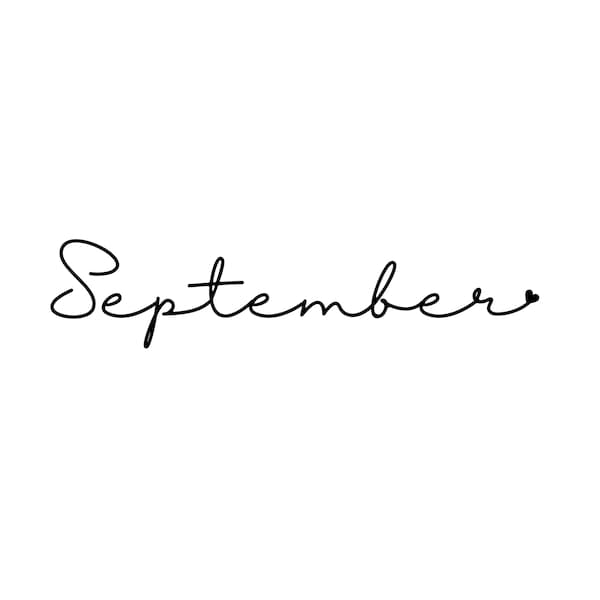 September Word Art - Etsy