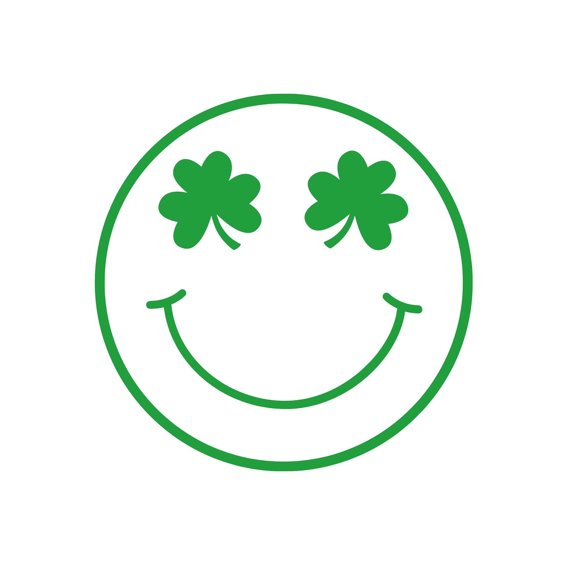 Clover Smiley SVG, PNG, JPG, Lucky Smiley Face Svg, Smiley Clover ...