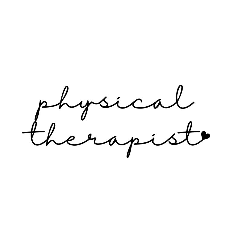 Physical Therapist Script Word PNG, Digital File, Occupation, Popular ...