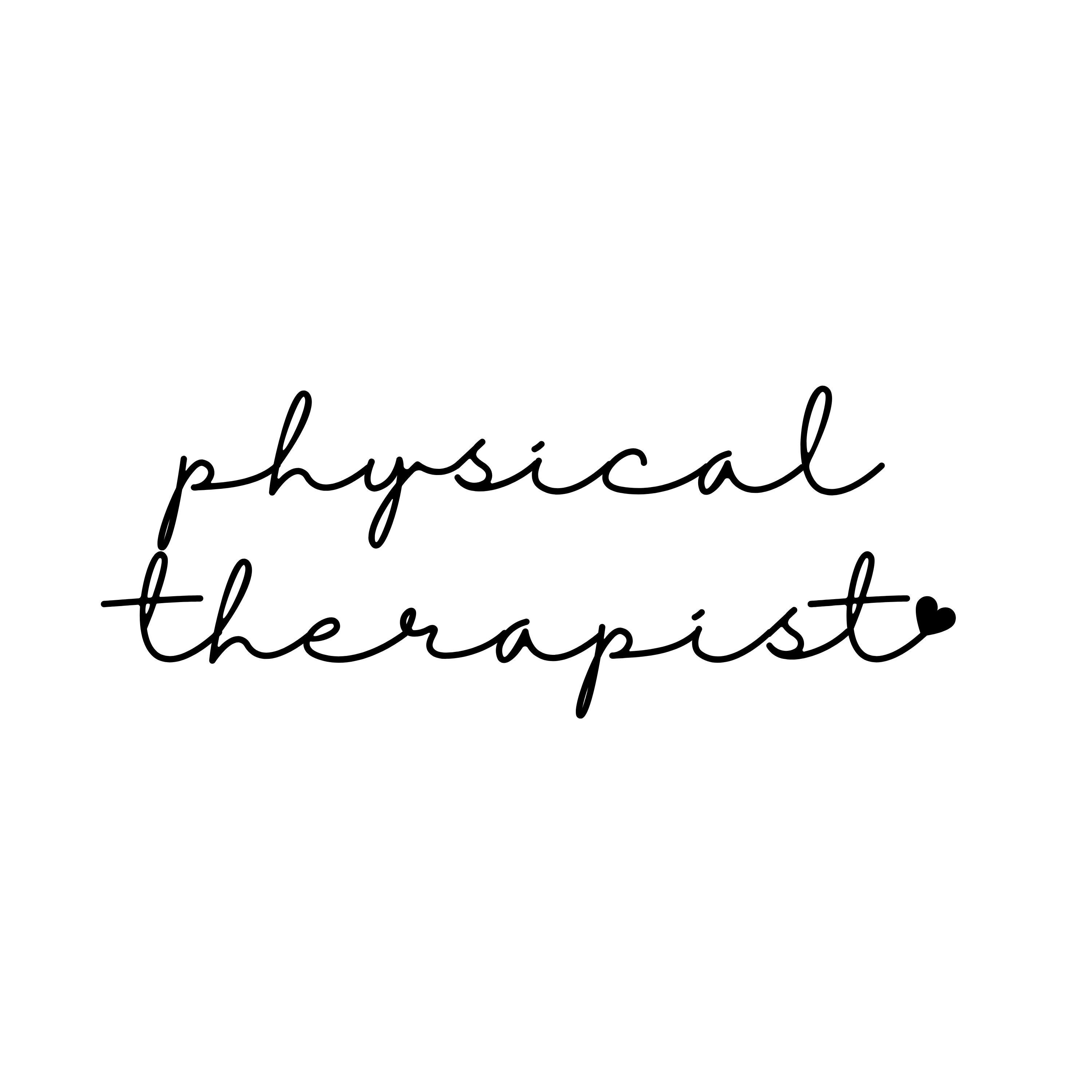 Physical Therapist Script Word PNG, Digital File, Occupation, Popular ...