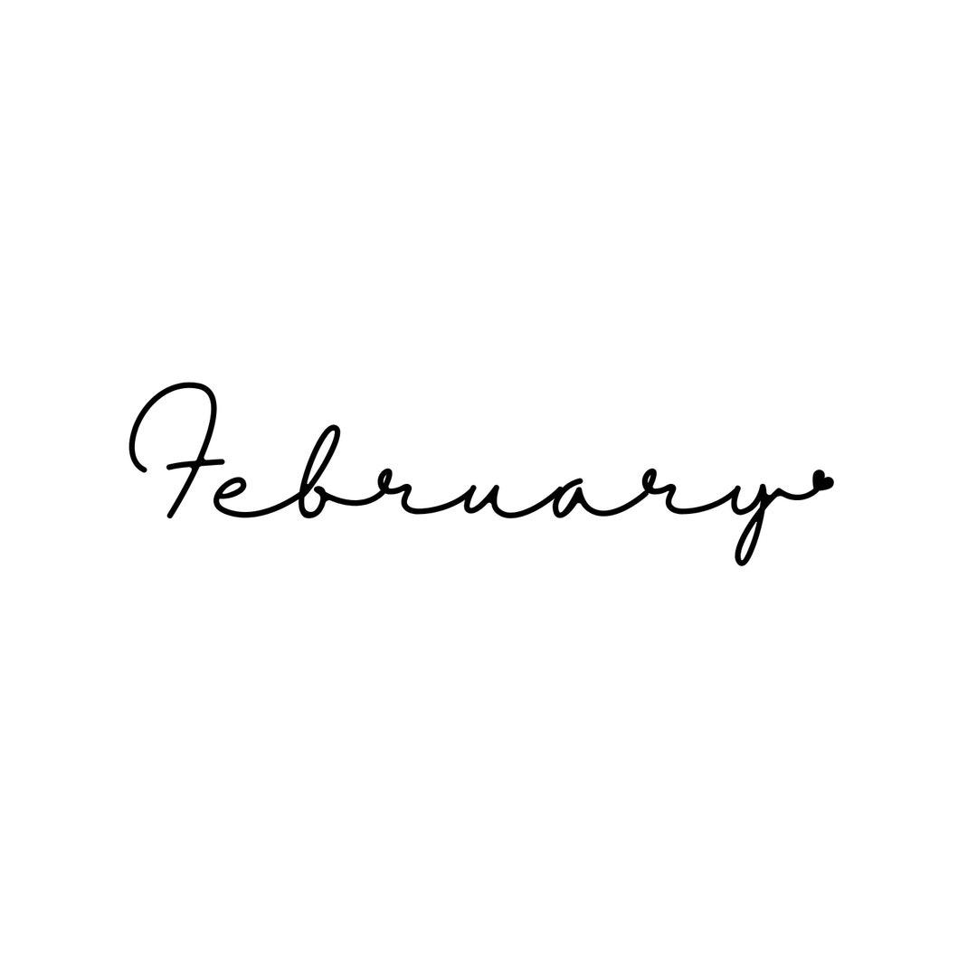 February PNG, Months, Birthday Month PNG, Clipart PNG, Best Seller ...