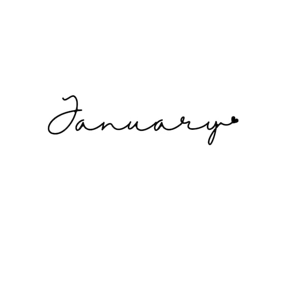 January Clipart Black And White