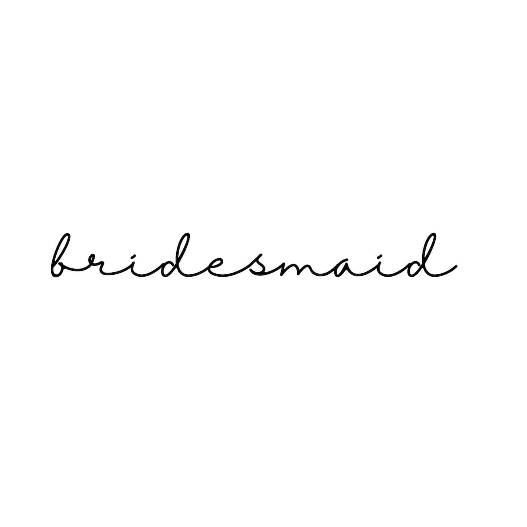 Bridesmaid Script Word PNG, Digital File, Wedding Party, Popular ...