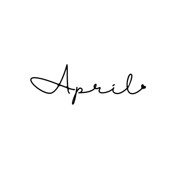 April Word Art - Etsy