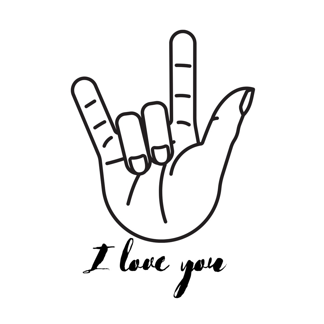 I Love You Hand Sign PNG, ASL PNG, Gebarentaal Png, bestseller ...