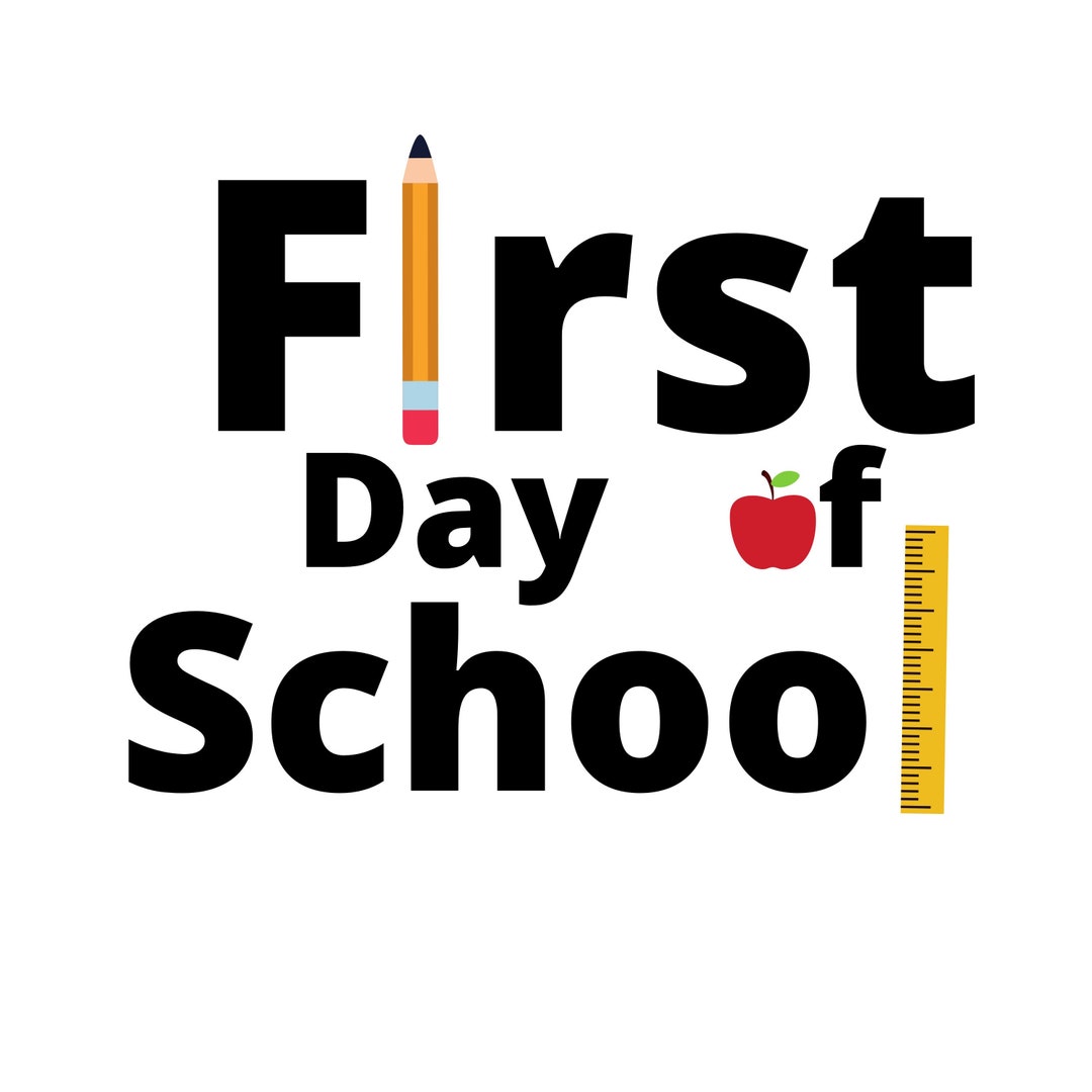 First Day of School PNG School Clipart for Shirts Teachers - Etsy Portugal