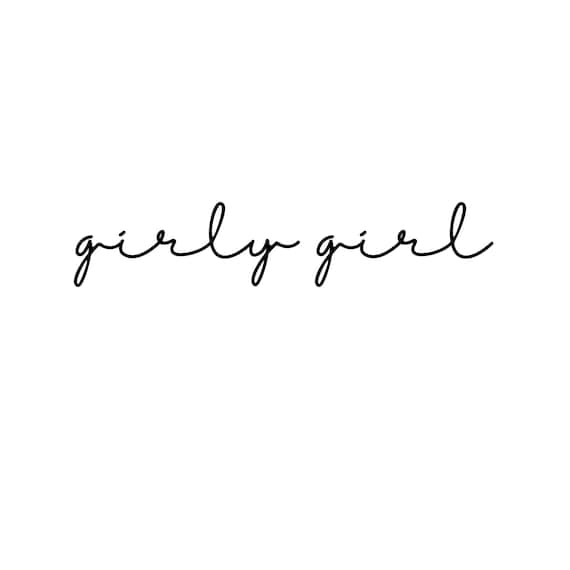 Girly Girl PNG Cursive PNG Girly Girl Script PNG Png | Etsy
