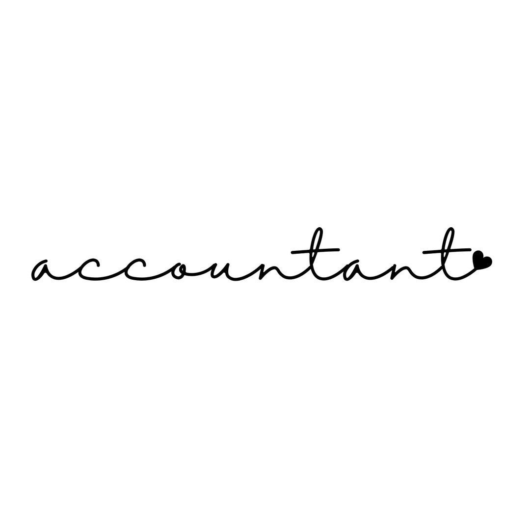 Accountant Script Word PNG, Digital File, Occupation, Popular ...